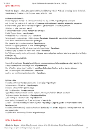 Gsa ser options panelinde giriş seviyesi proje ayarları | PDF