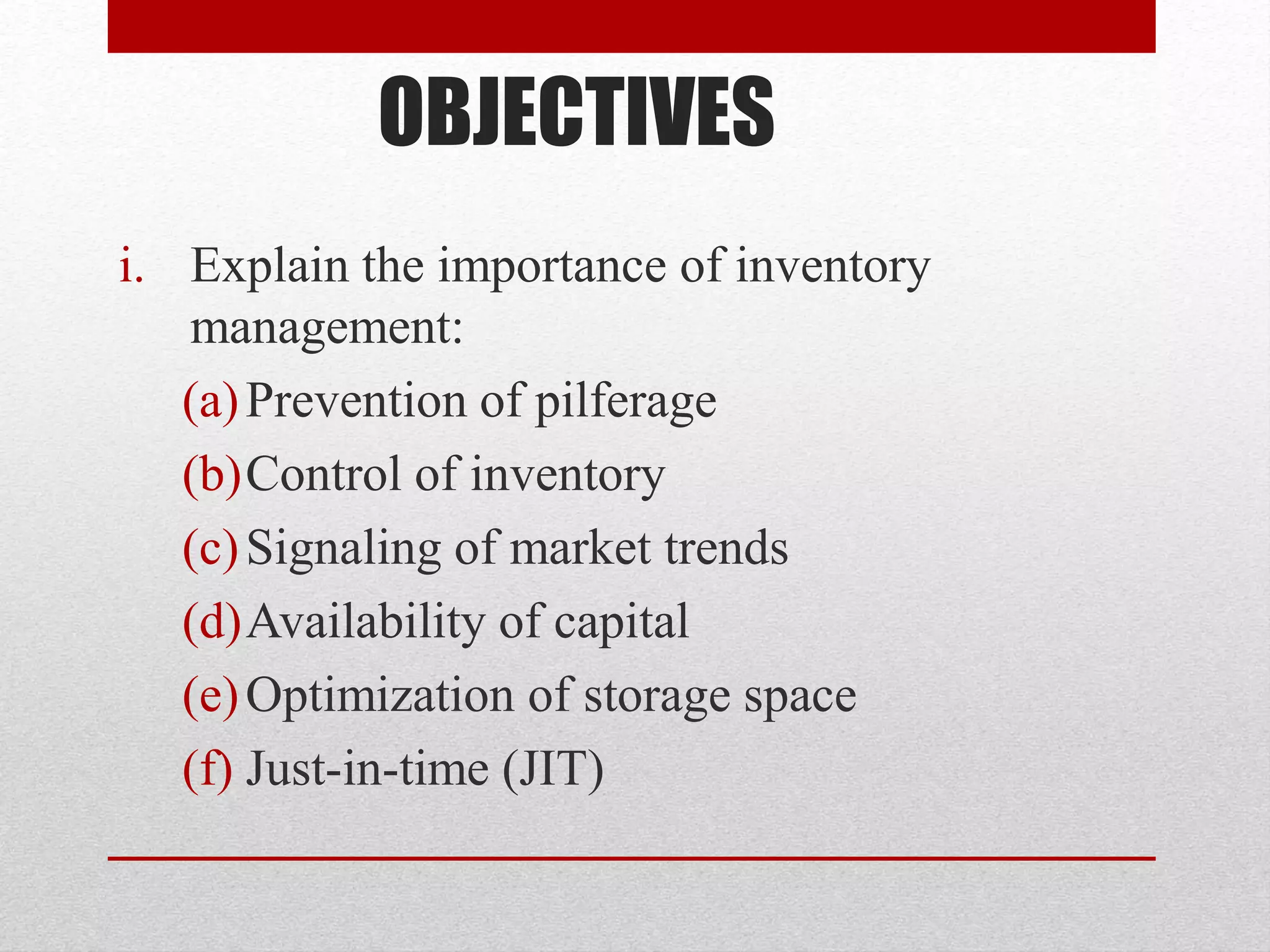 Importance of inventory management | PPTX