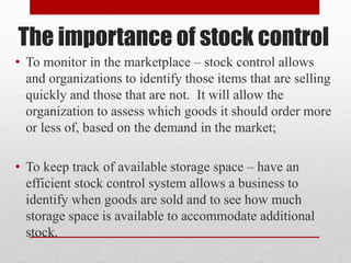 Importance of inventory management | PPTX