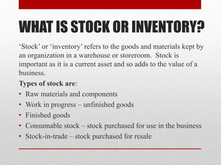 Importance of inventory management | PPTX