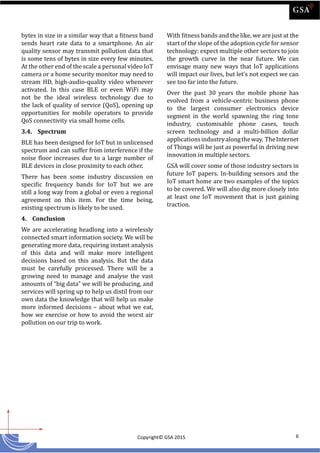 The Internet of Things to 2020 (GSA white paper, October 2015) | PDF