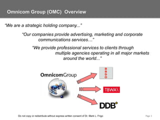 Gsb 611 Return Driven Strategy Presentation On Omnicom Group | PPTX