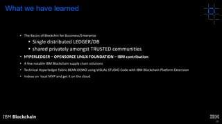Hyperledger Fabric - Blockchain, sushi and supply chain | PPTX