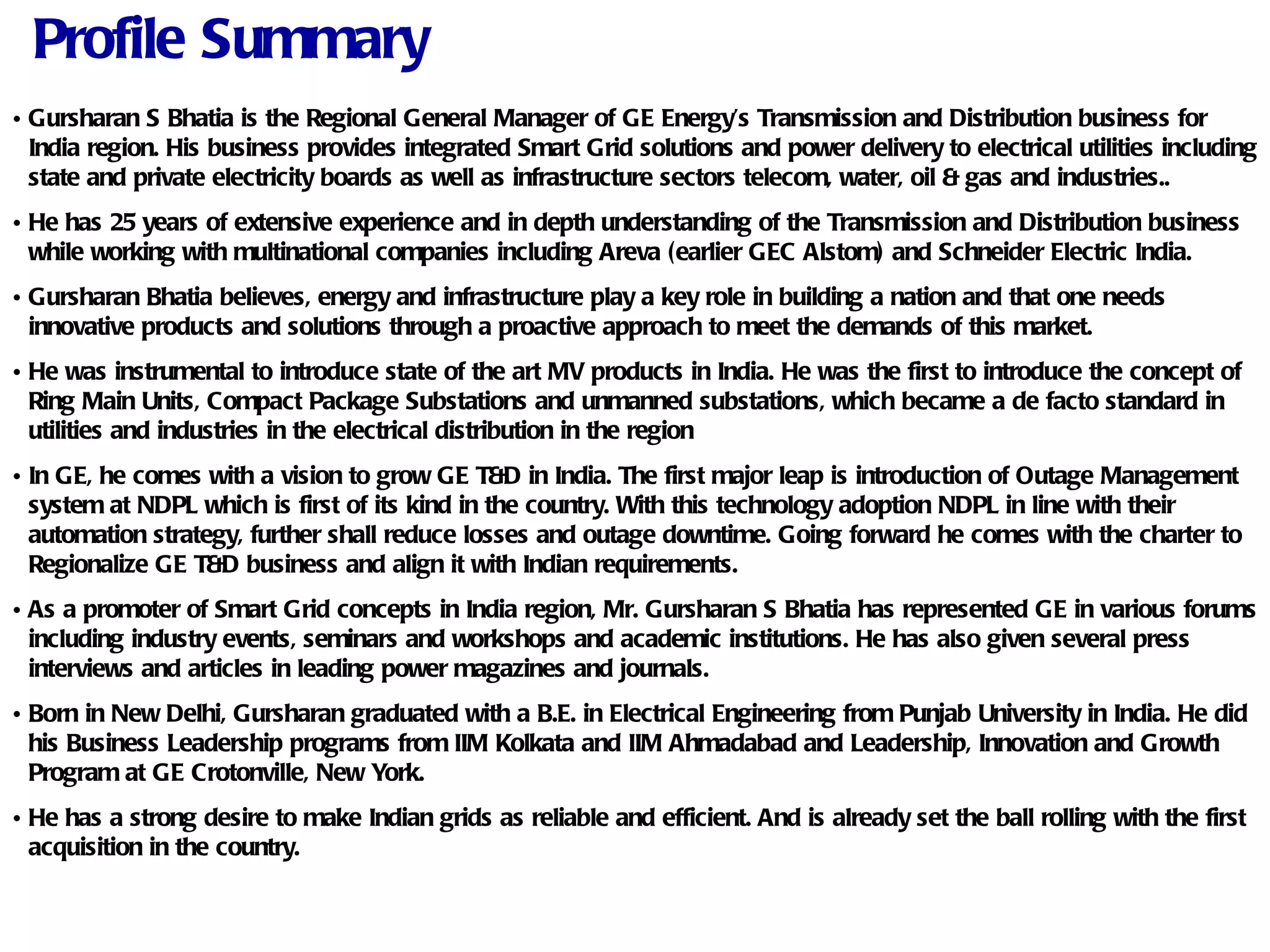 Gsb Resume Oct 2010 | PPT