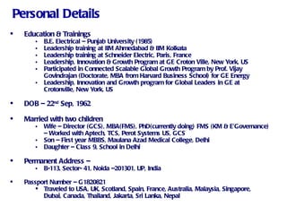 Gsb Resume Oct 2010 | PPT