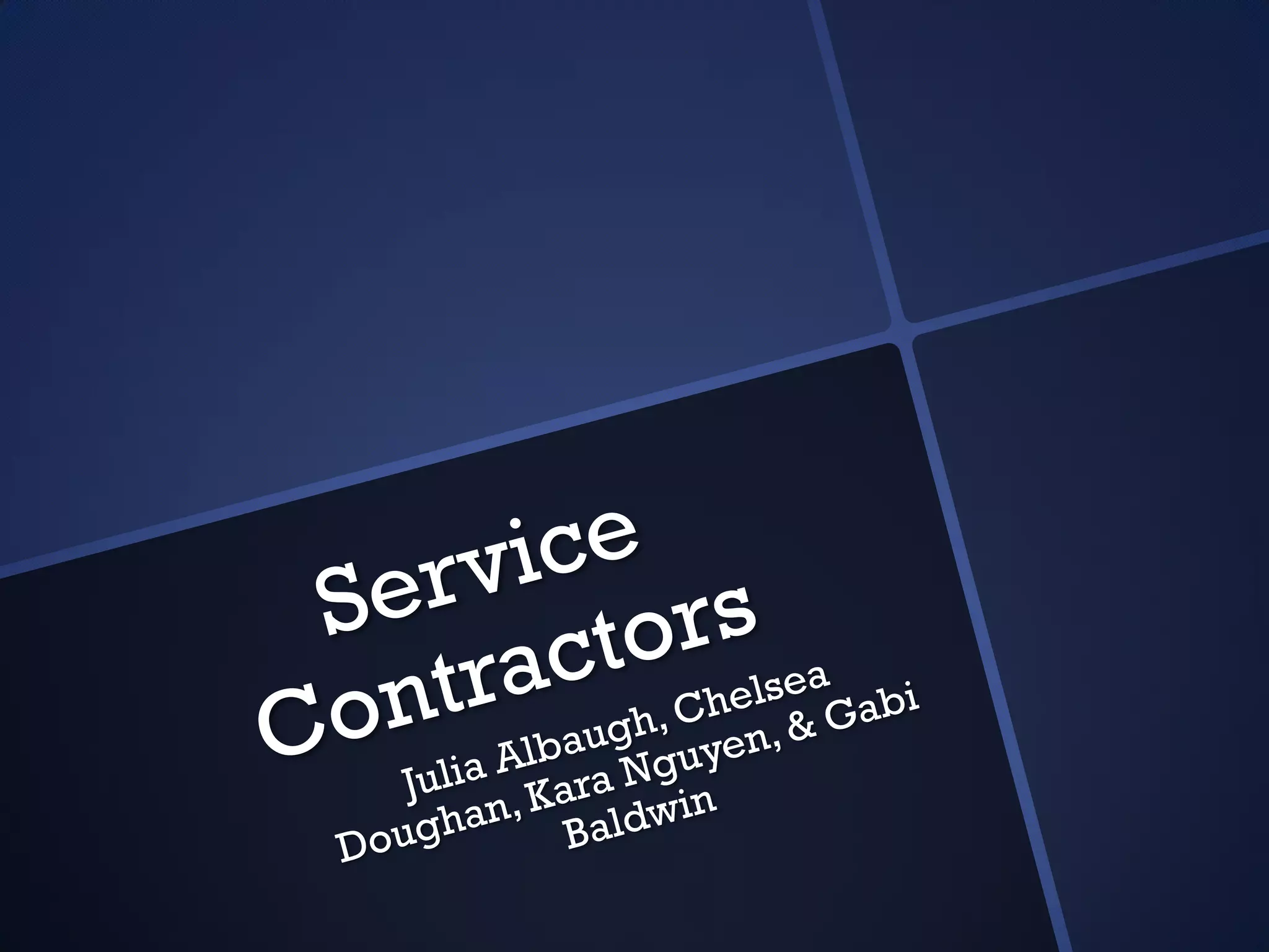 General Service Contractors Presentation | PPT
