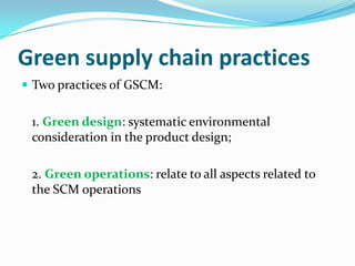 Green Supply Chain Management Practices_Abhijeet Ghadge | PPTX