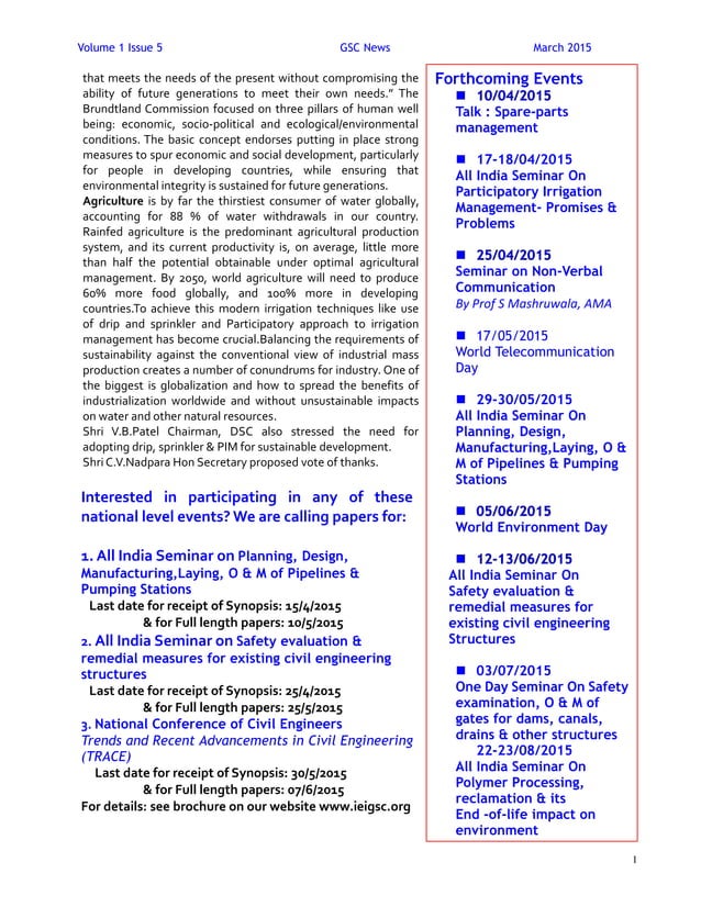 GSC NEWS March 2015 | PDF | Free Download