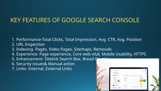 Know about Google Search Console Tool for Optimize your website performance. | PPT