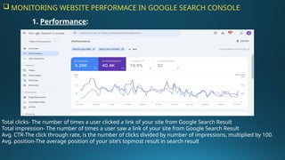 Know about Google Search Console Tool for Optimize your website performance. | PPT