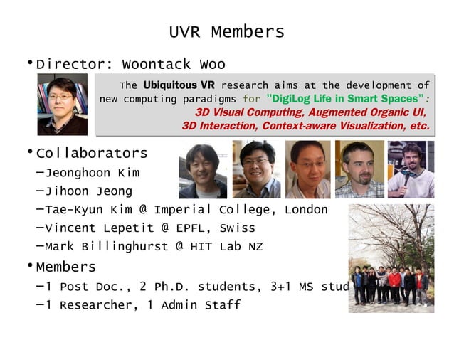 KAIST UVR Lab 2013 | PPT