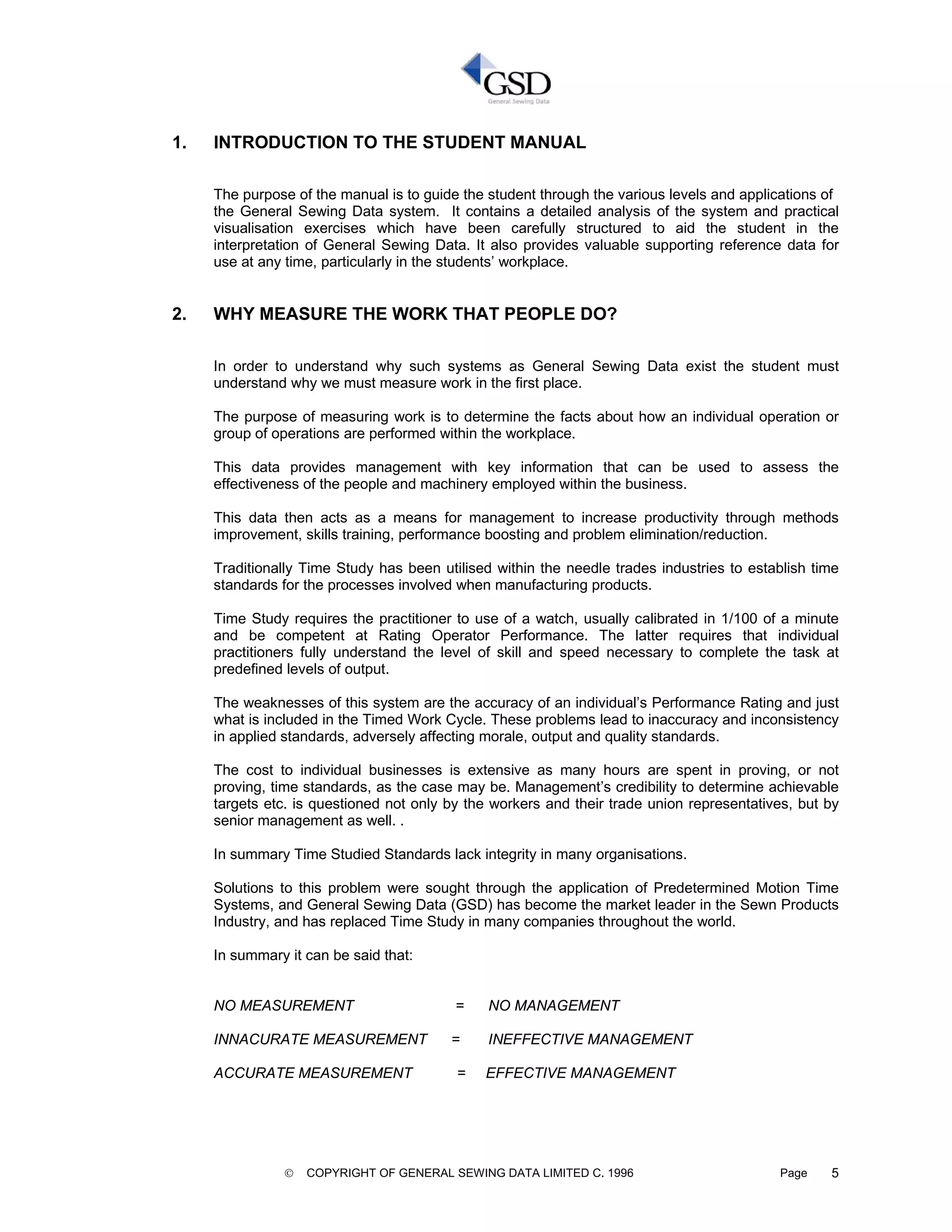 GSD Manual For Students | PDF