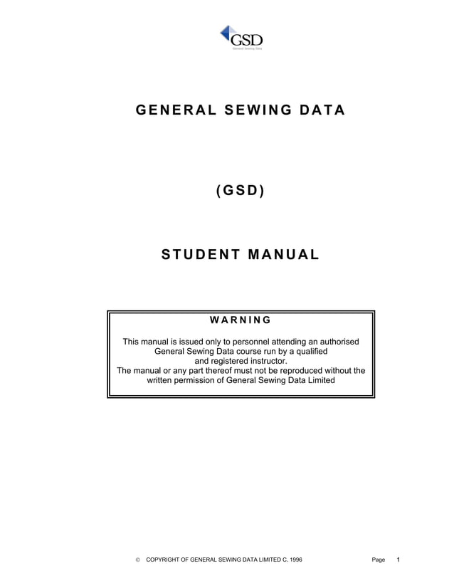 GSD Manual For Students | PDF
