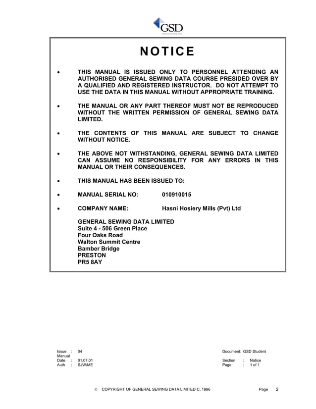 GSD Manual For Students | PDF