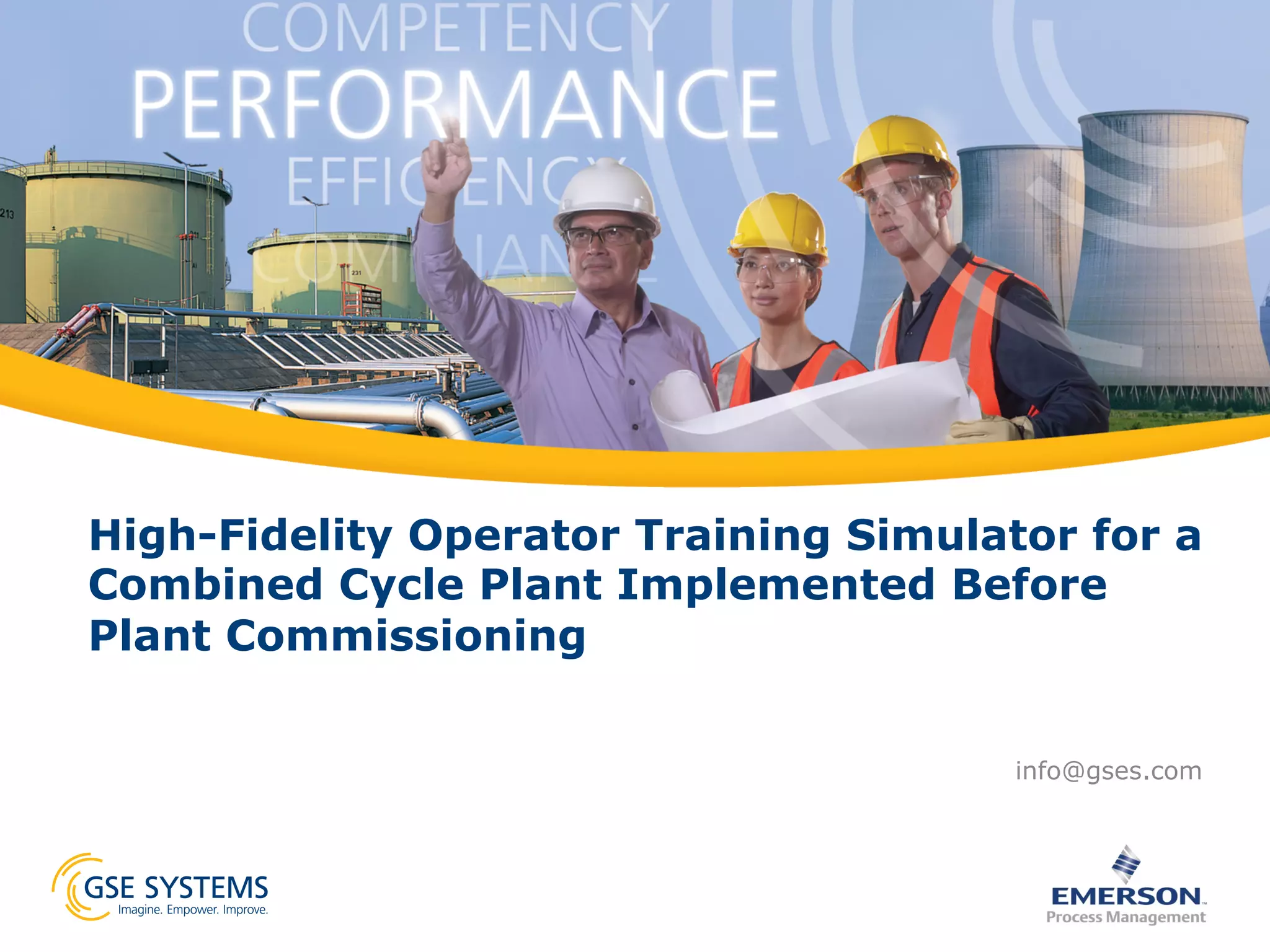 High-Fidelity Operator Training Simulator for CCGT Implemented Before Plant Commissioning | PDF