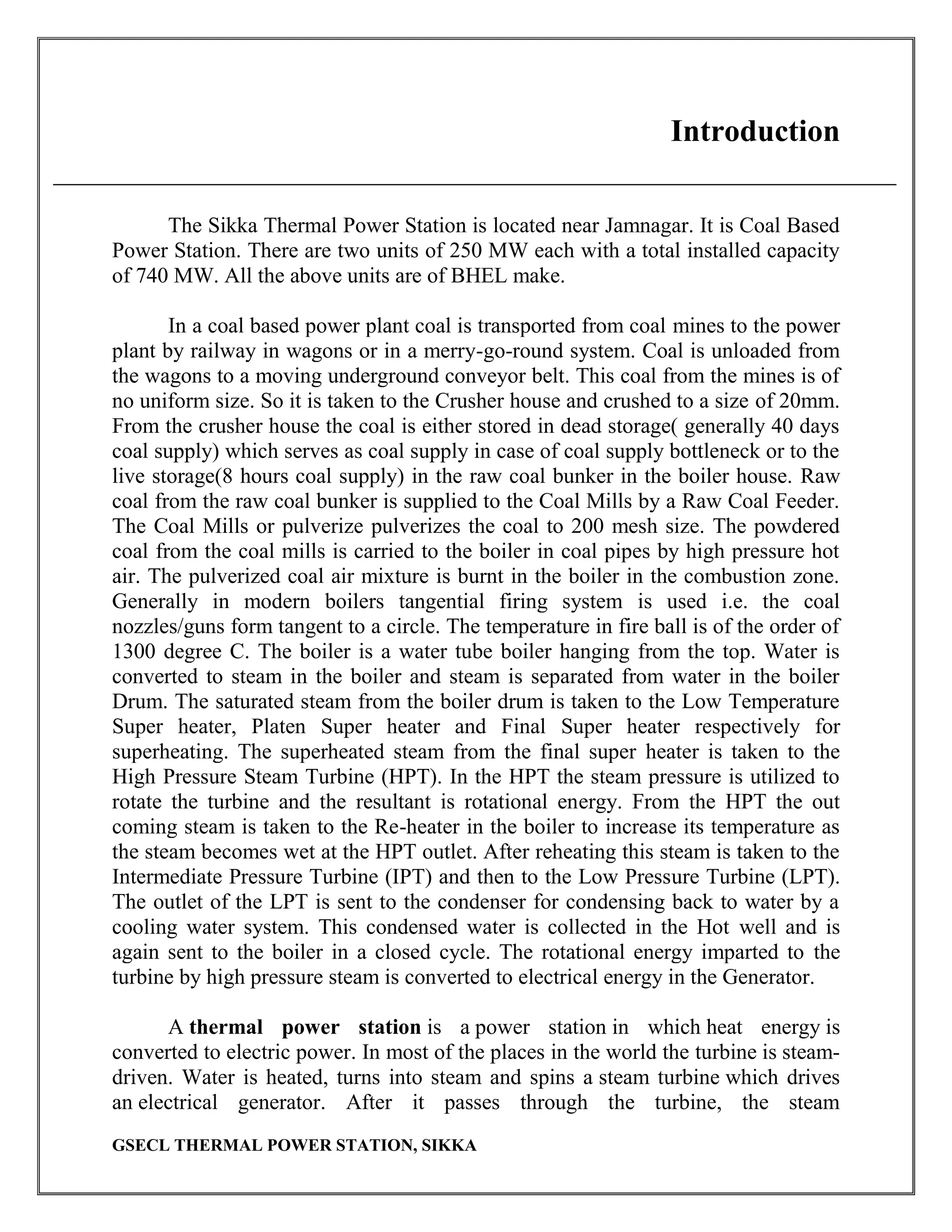 GSECL TPS SIKKA | PDF