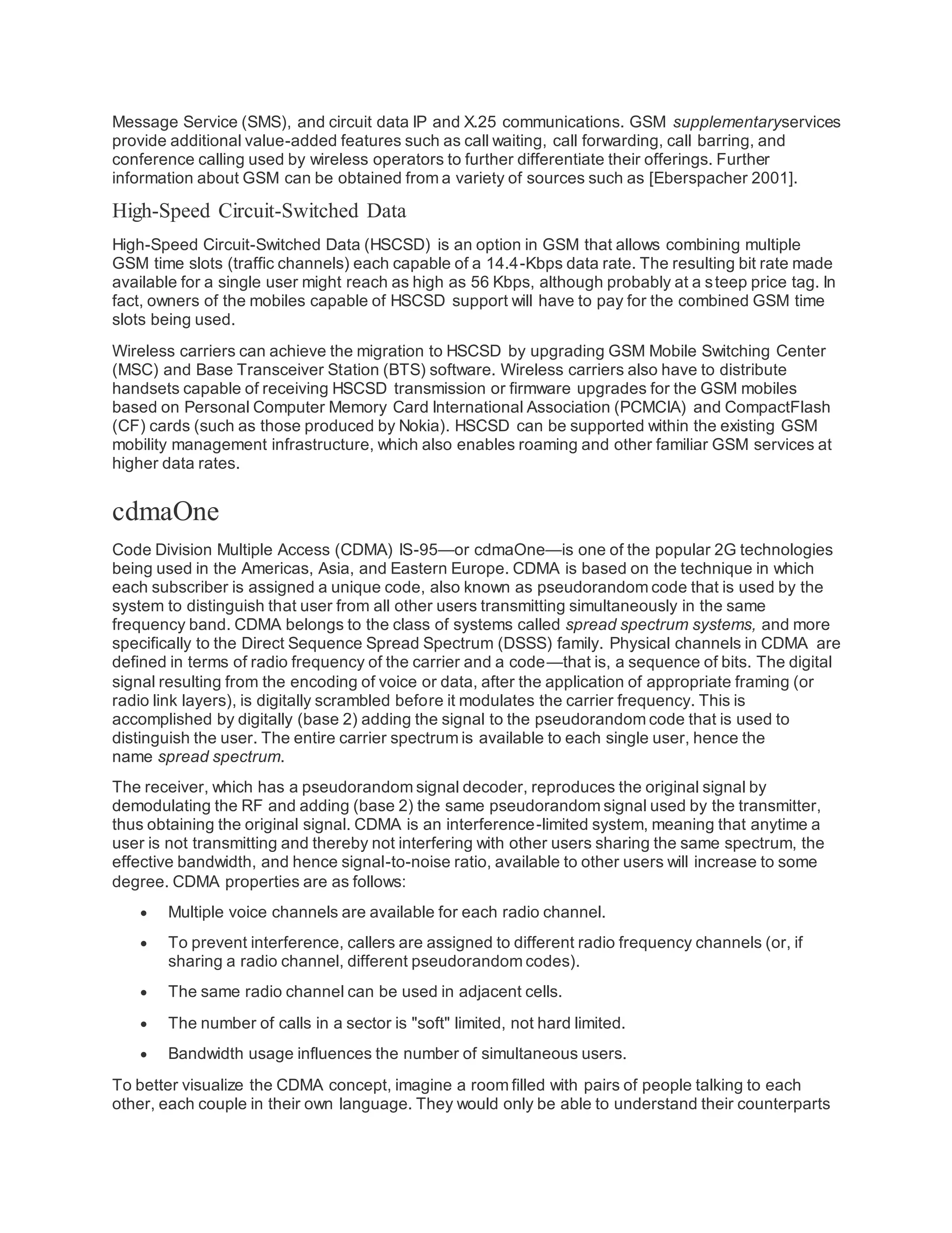 G second generation network | DOCX