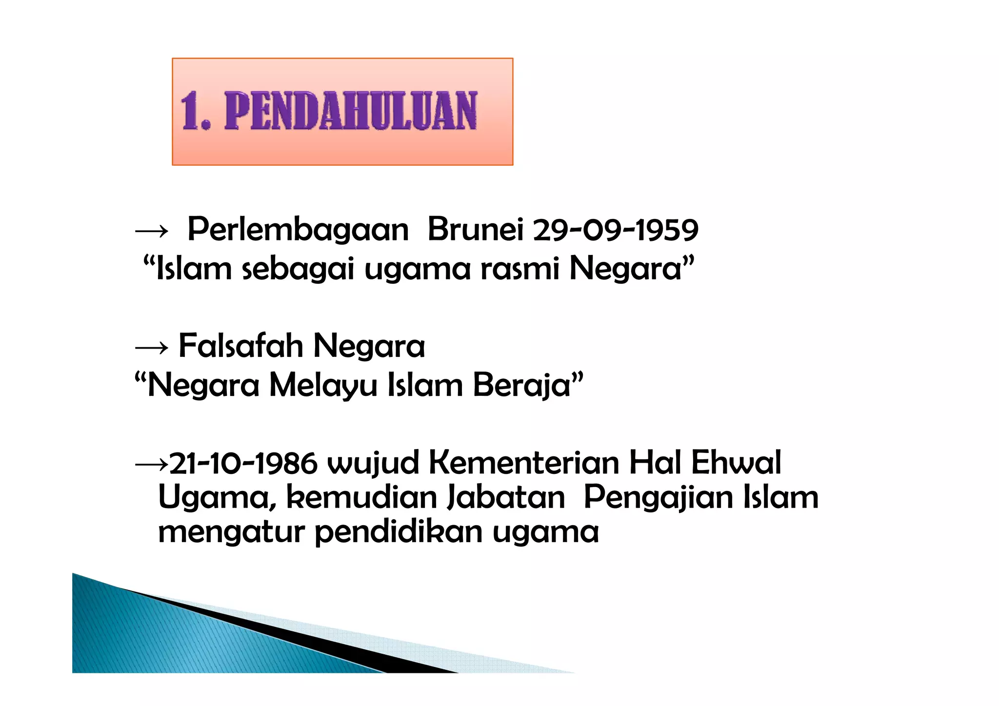 Sejarah Persekolahan Ugama di Brunei | PDF