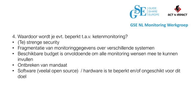 GSE NL Monitoring Werkgroup ketenmonitoring | PPT