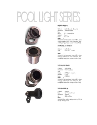Pool light series | PDF