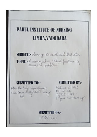 Assignment on identification__of_research_problem. | PDF