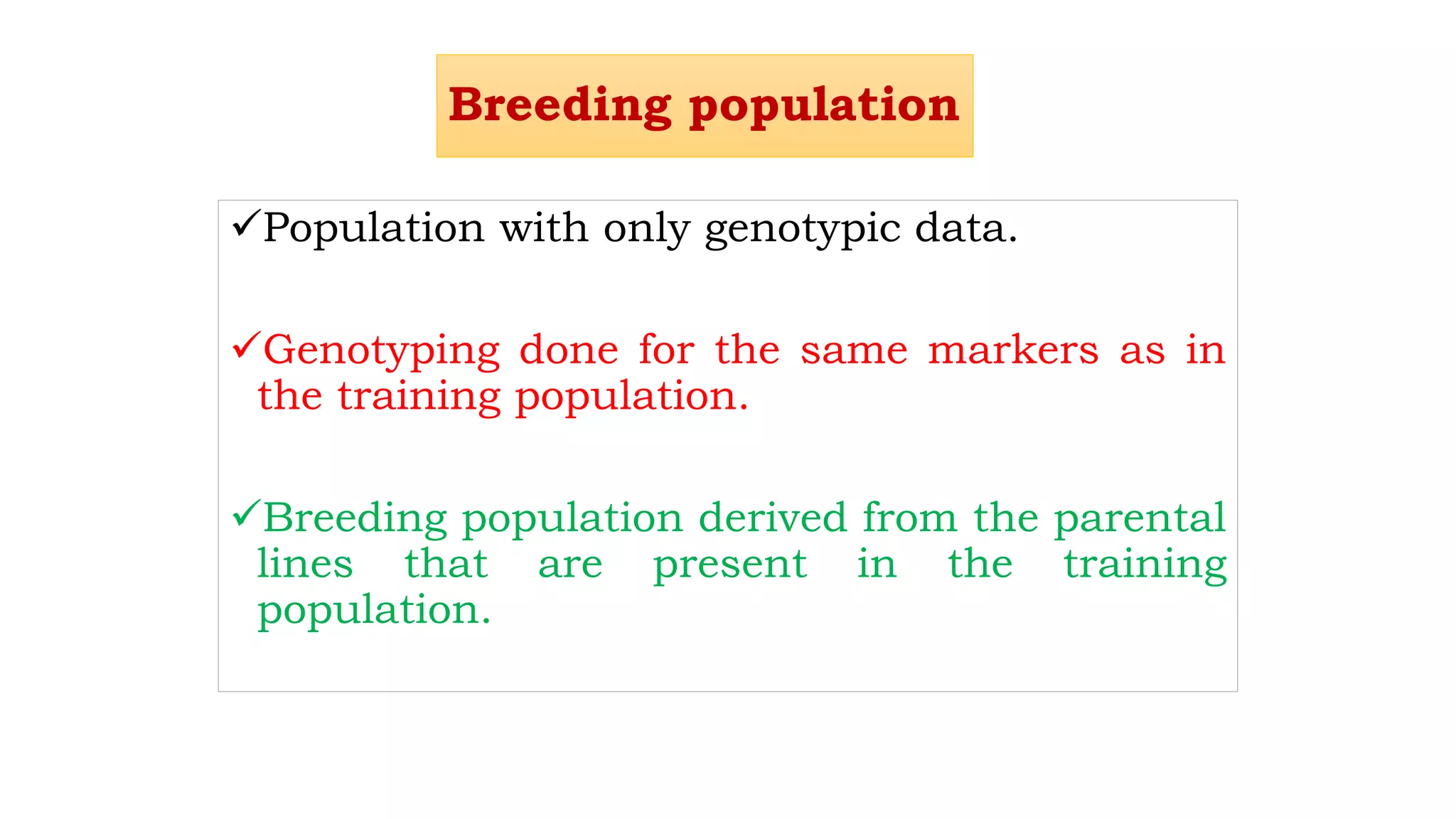 Genomic selection, prediction models, GEBV values, genomic selection in ...