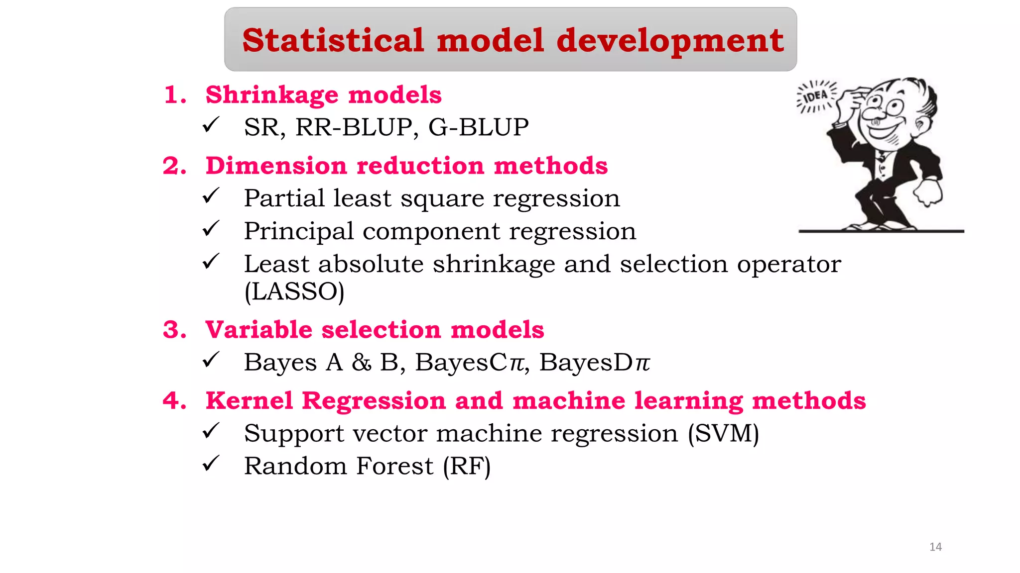 Genomic selection, prediction models, GEBV values, genomic selection in ...