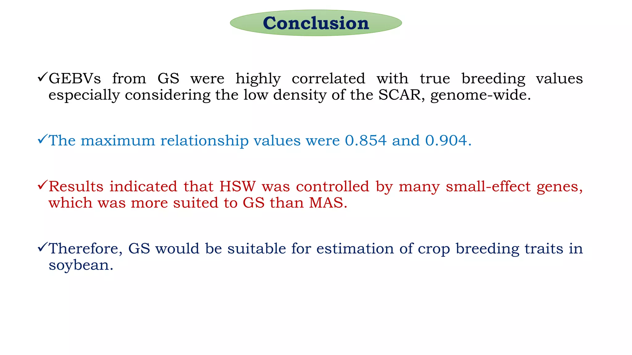 Genomic selection, prediction models, GEBV values, genomic selection in ...