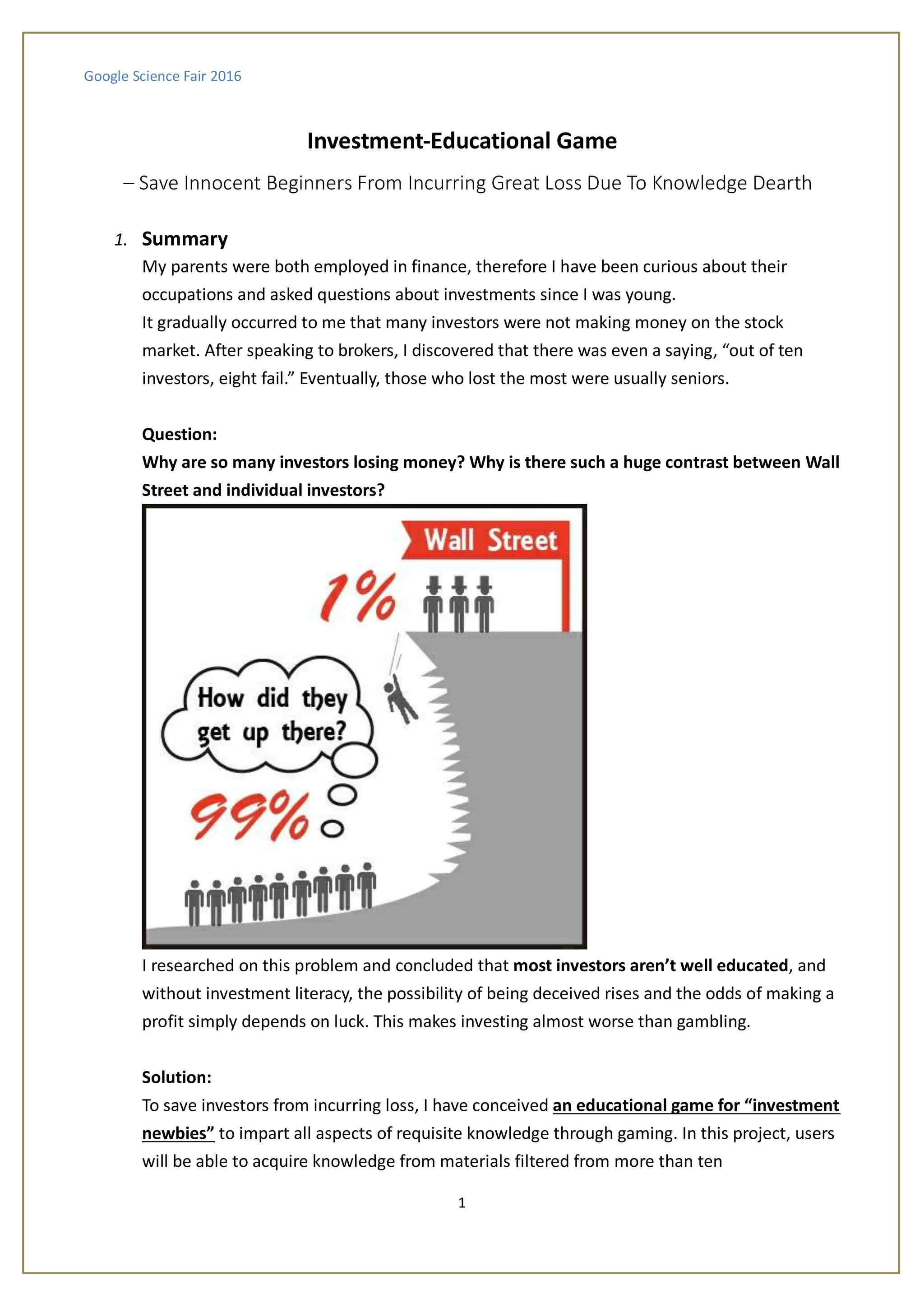 Google Science Fair Proposal | PDF