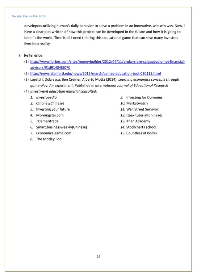 Google Science Fair Proposal | PDF