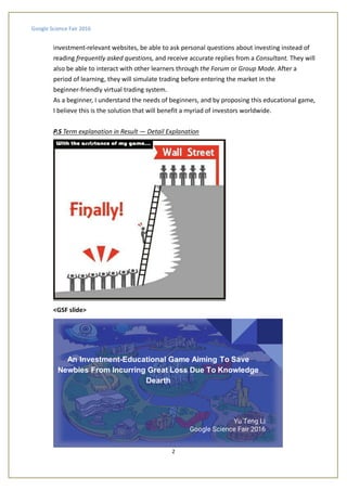 Google Science Fair Proposal | PDF