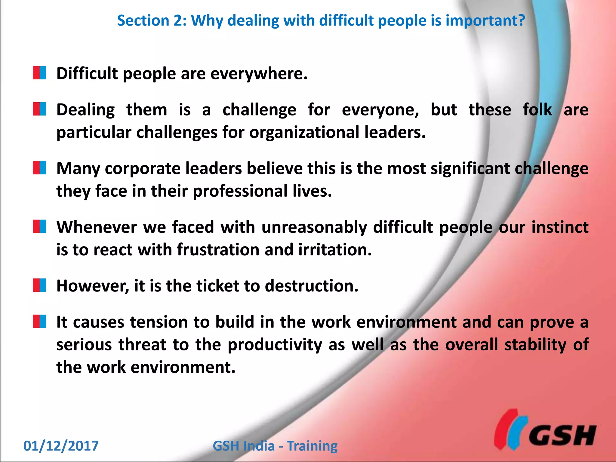 Gsh dealing with difficult people | PPTX