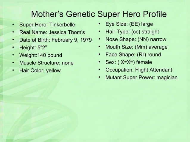 genetic superhero project | PPT