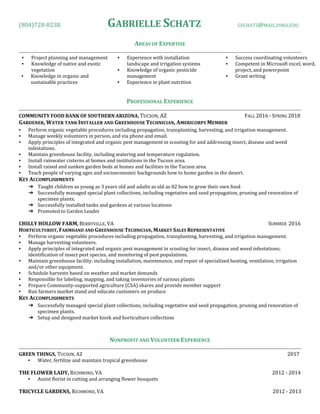 GS horticulture resume | PDF