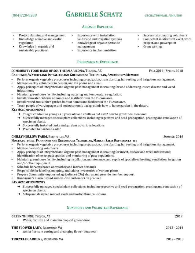 GS horticulture resume | PDF | Agriculture | Industries