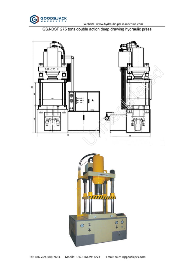 GSJ four column double action deep draw hydraulic press | PDF