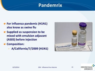 Gsk influenza virus vaccine | PPTX