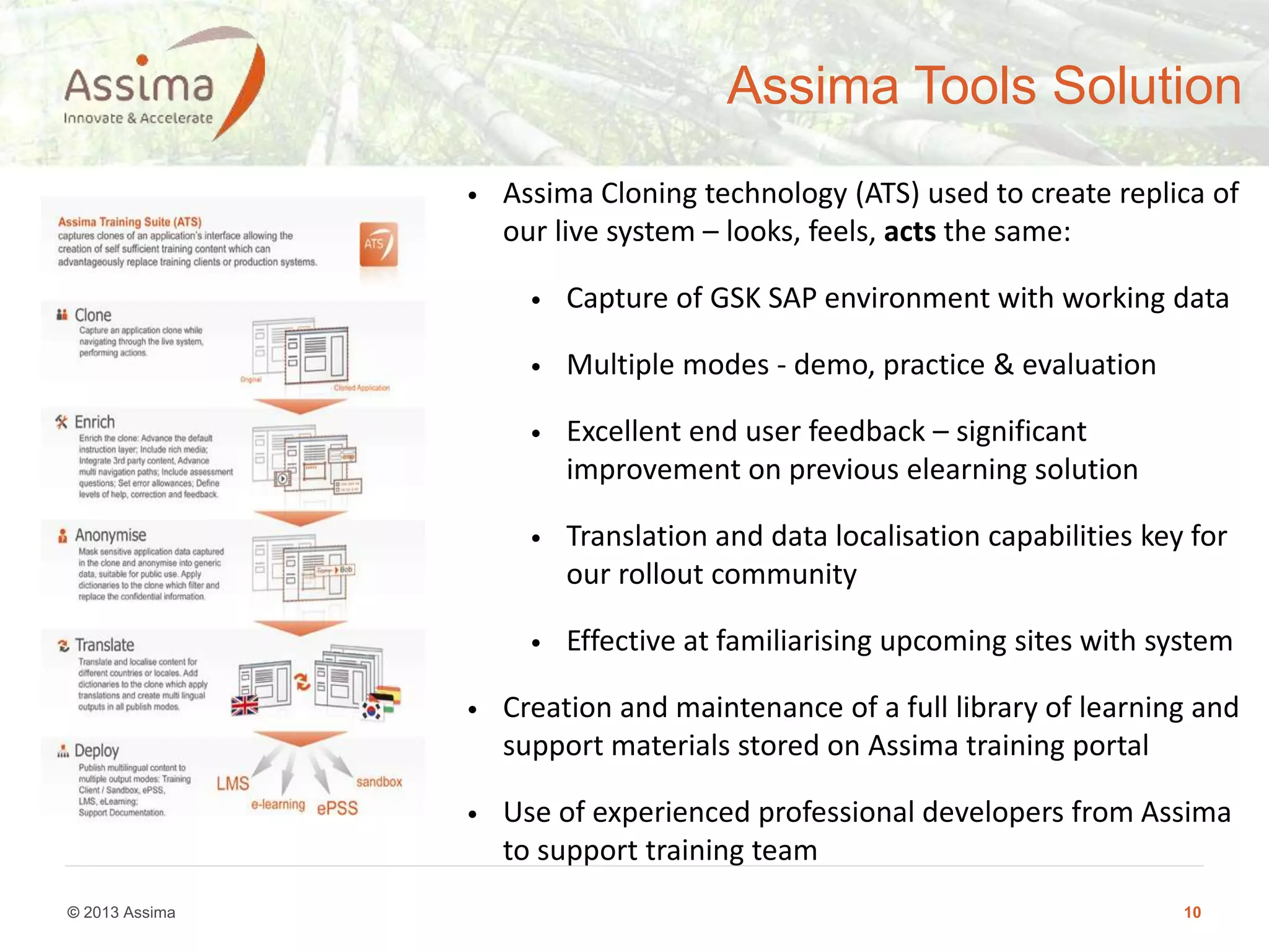 GSK Case Study - Training challenges, approach and tools used | PPTX