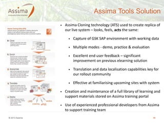 GSK Case Study - Training challenges, approach and tools used | PPTX