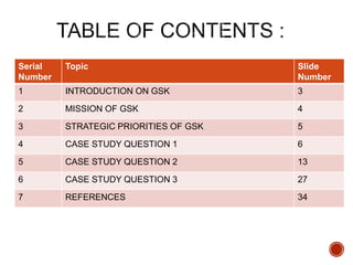 Case Study Analysis on GlaxoSmithkline | PPTX