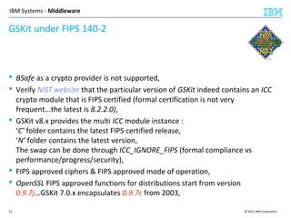 IBM Global Security Kit as a Cryptographic layer for IBM middleware ...