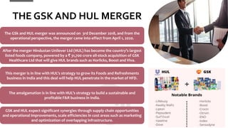 Gsk merger sets stage for hul , nestle | PPTX | Food Industry | Industries