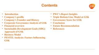 GSK company Presentation information about compay | PPT