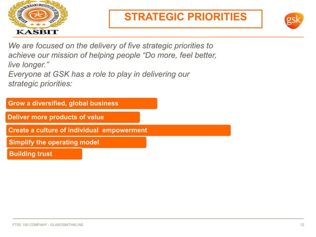 Gsk organizational presentaion | PPTX