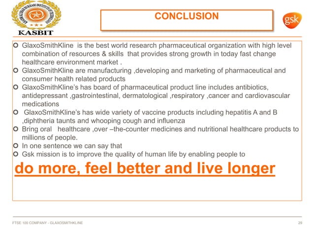 Gsk organizational presentaion | PPTX