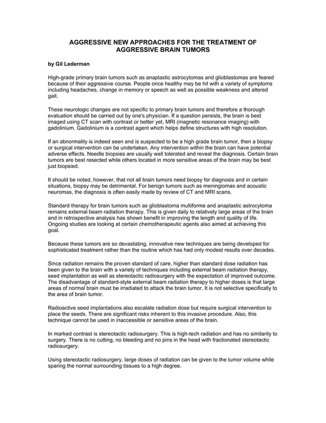 Aggressive Cancer | PDF