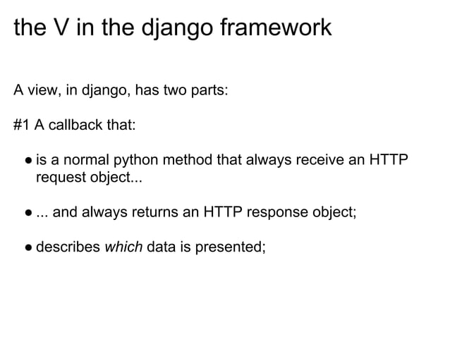 A gentle intro to the Django Framework | PPT