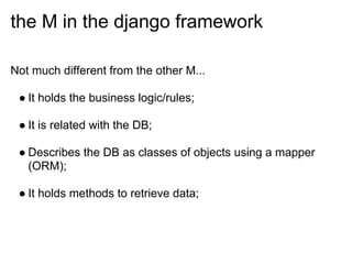 A gentle intro to the Django Framework | PDF