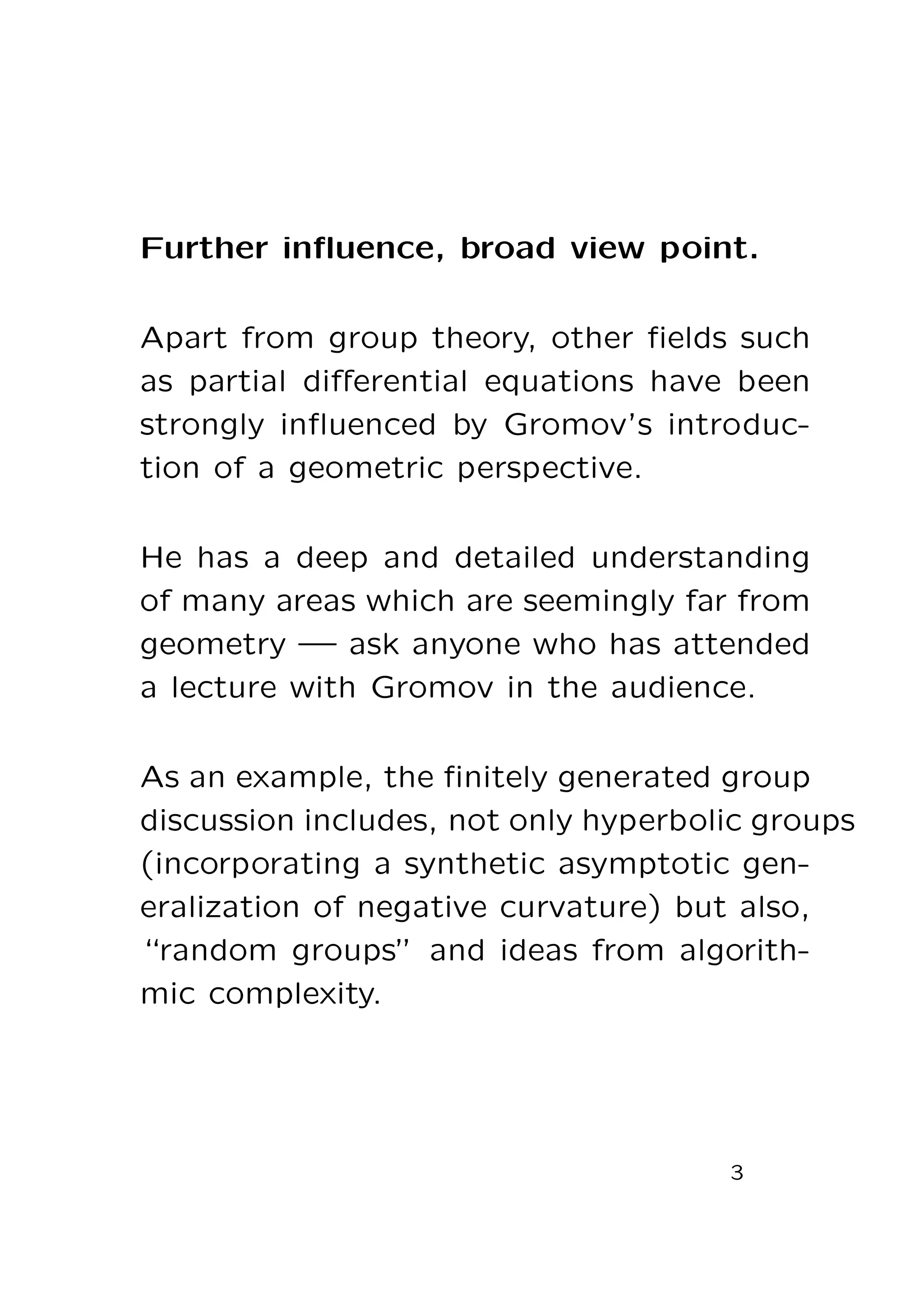 Mikhail Gromov - How Does He Do It? | PDF