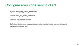 Rate Limiting with NGINX and NGINX Plus | PPTX